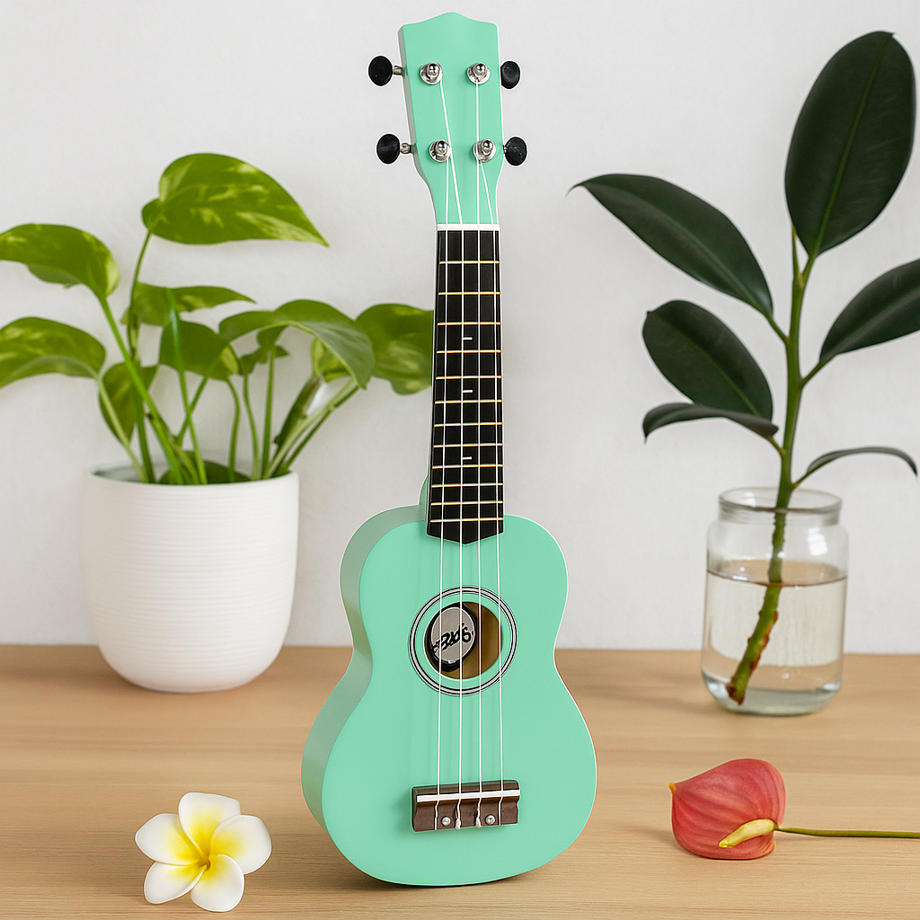 Ukulele 4-String Turquoise Handcrafted from Indonesia | SHAMTAM