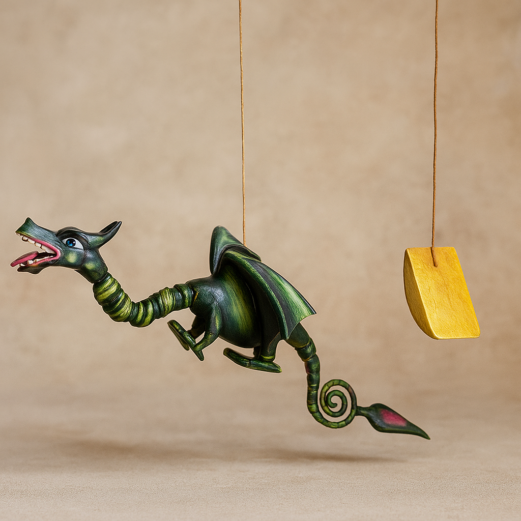Wind Chime Green Coconut Dragon 50cm | Unique Decor for Your Home | SHAMTAM