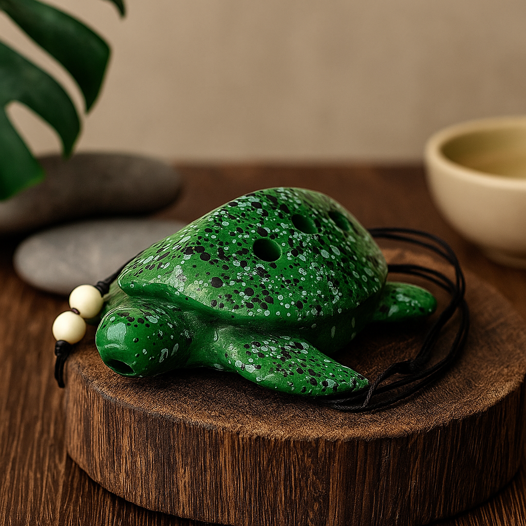 Ocarina Turtle-Shaped Ceramic | Unique Musical Gift | SHAMTAM