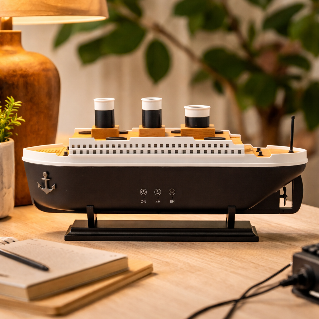 Ship Model Puff Effect Aroma Diffuser with | SHAMTAM