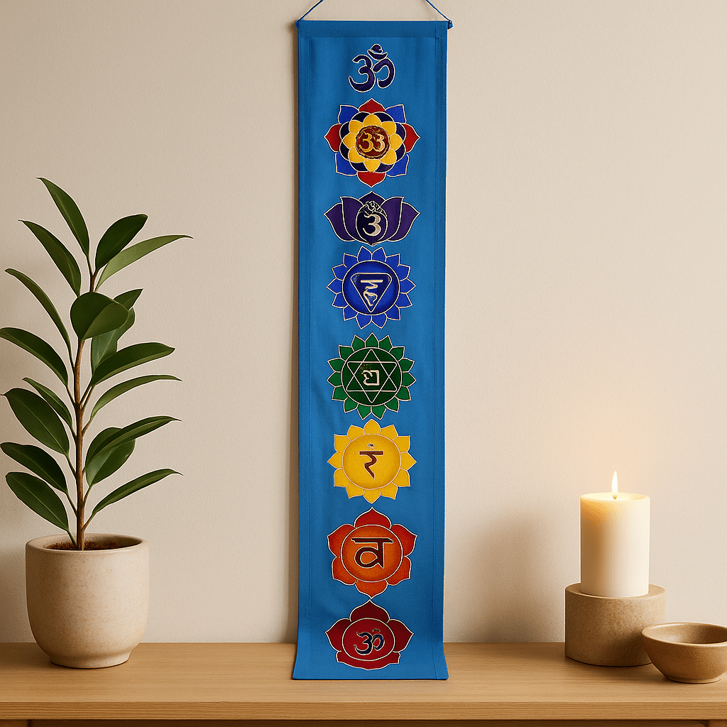 Chakra Banner Sky Blue 183x35cm | SHAMTAM