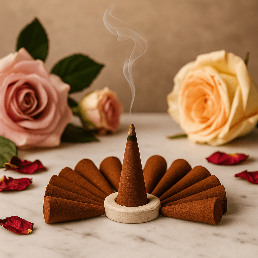 Dhoop Cones Fresh Rose Nag Champa | SHAMTAM