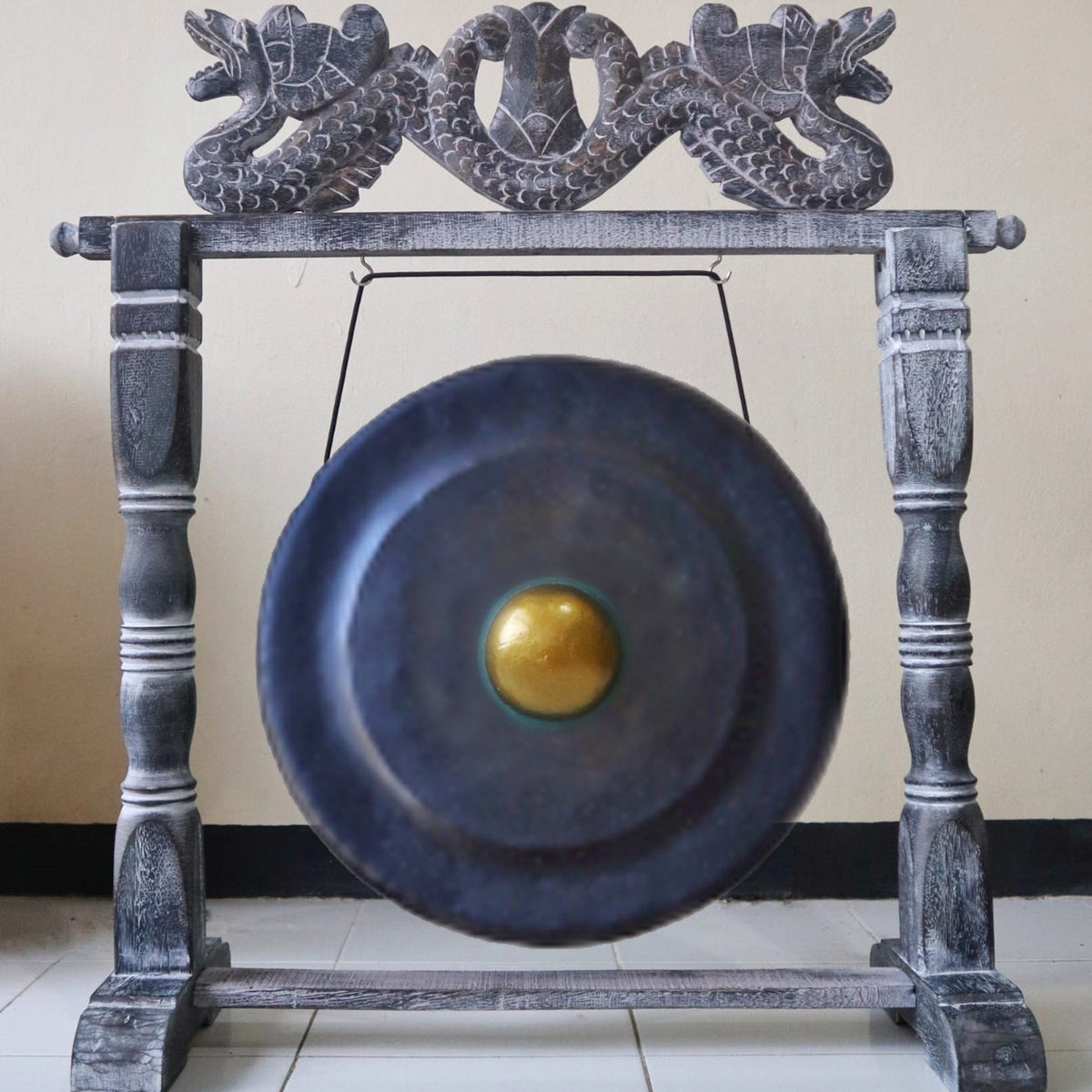 Gong With Wooden Stand 80cm Black | SHAMTAM