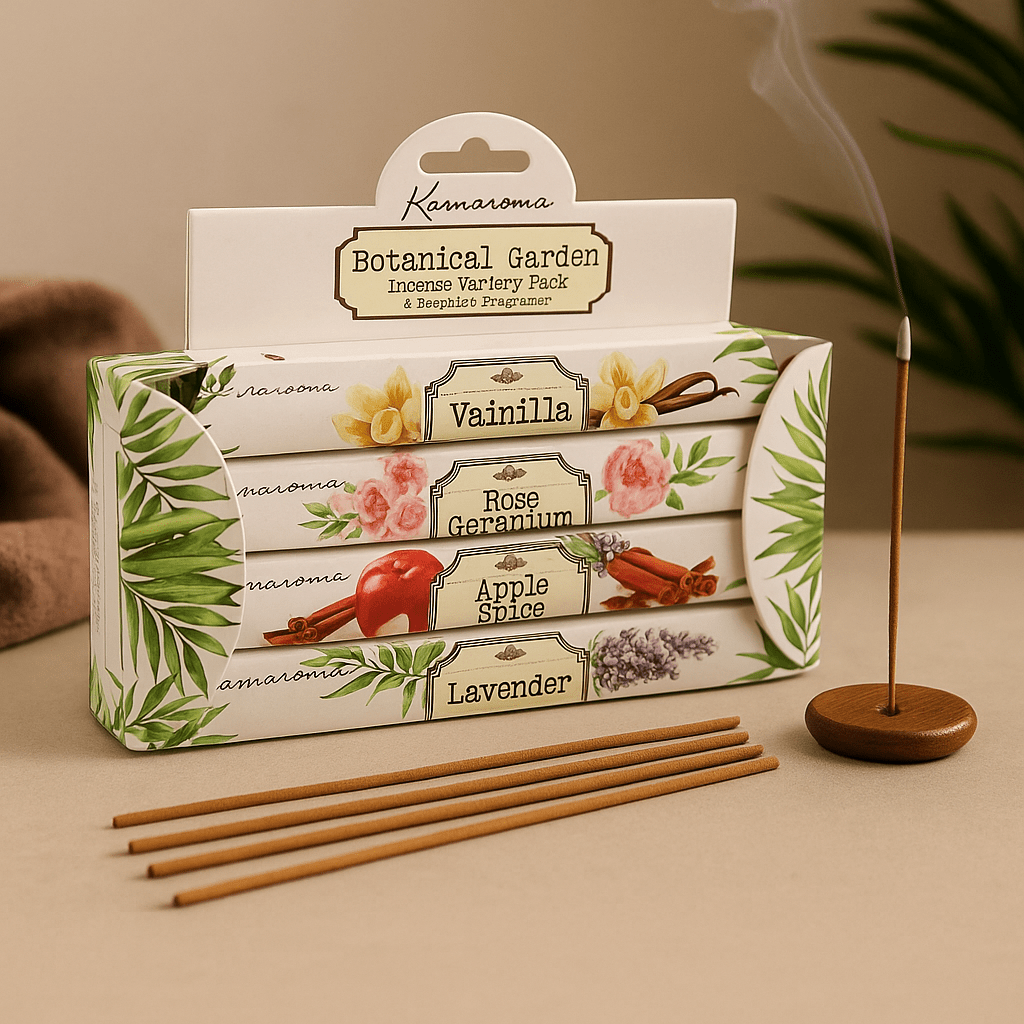 Incense Gift Set - 4 Assorted Botanical Garden Fragrances | SHAMTAM