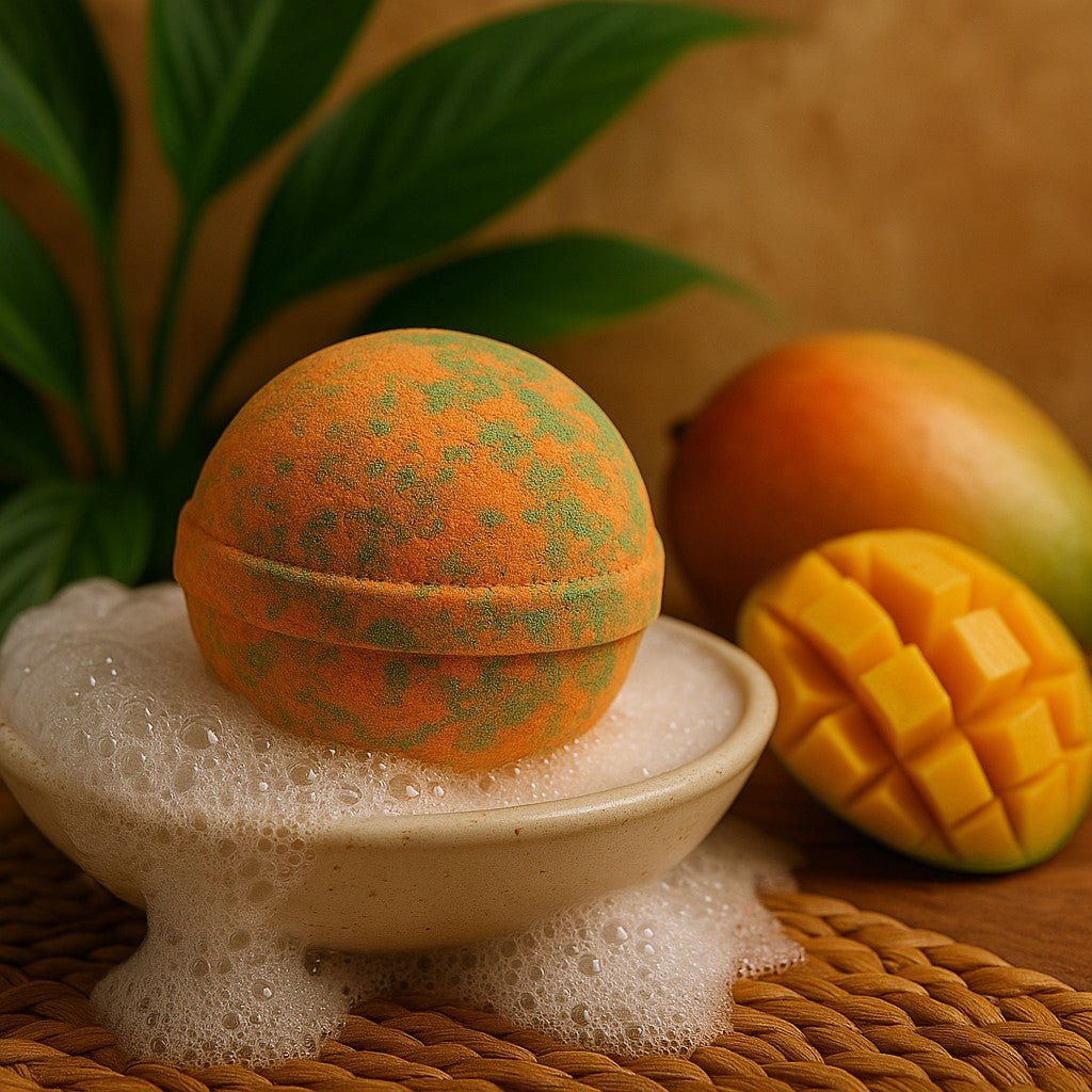 Mango Bath Bomb with Shea Butter 180g | Relaxing Spa Experience | SHAMTAM